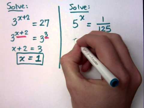Solving Exponential Equations with Like Bases - Expii