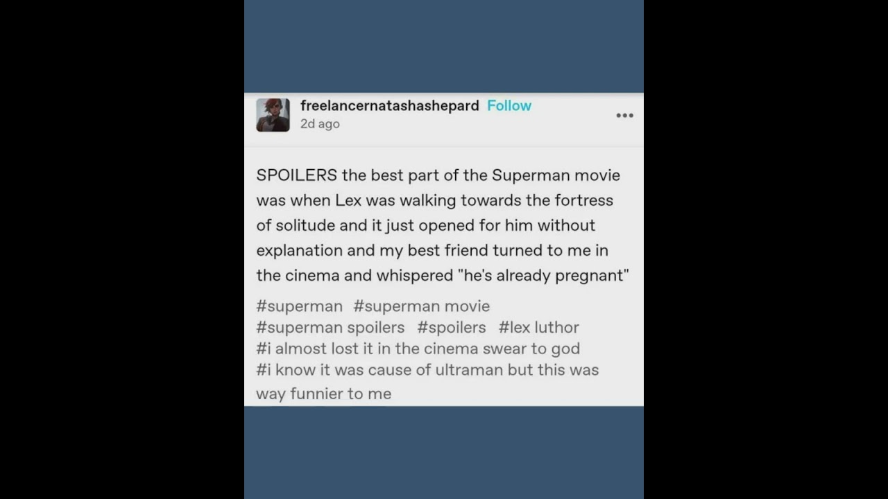 Lex is Pregnant, Tumblr Post  #tumblr #superman #tumblrpost #superman2025