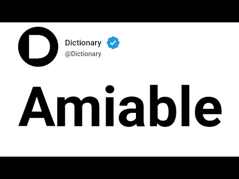 Amiable Meaning In English