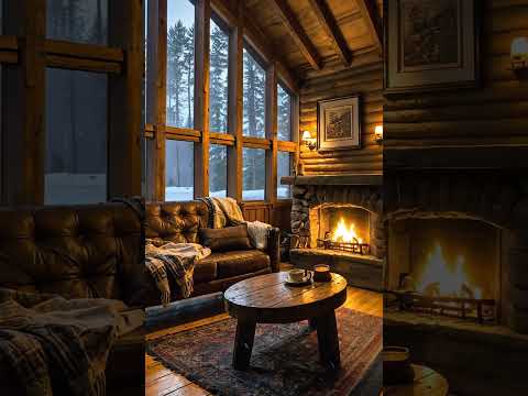 Cozy cabin vibes with a crackling wood stove and snowy views! π‘β¨