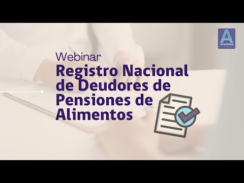 Webinario Registro Nacional de Deudores de Pensiones de Alimentos