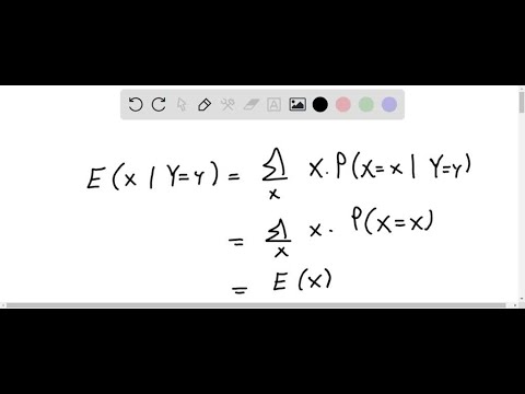 Show in the discrete case that if X and Y are independent, then E[X |Y=y]=E[X]    fo…