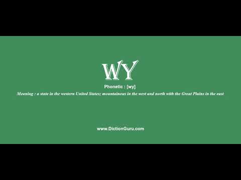wy: How to pronounce wy with Phonetic and Examples