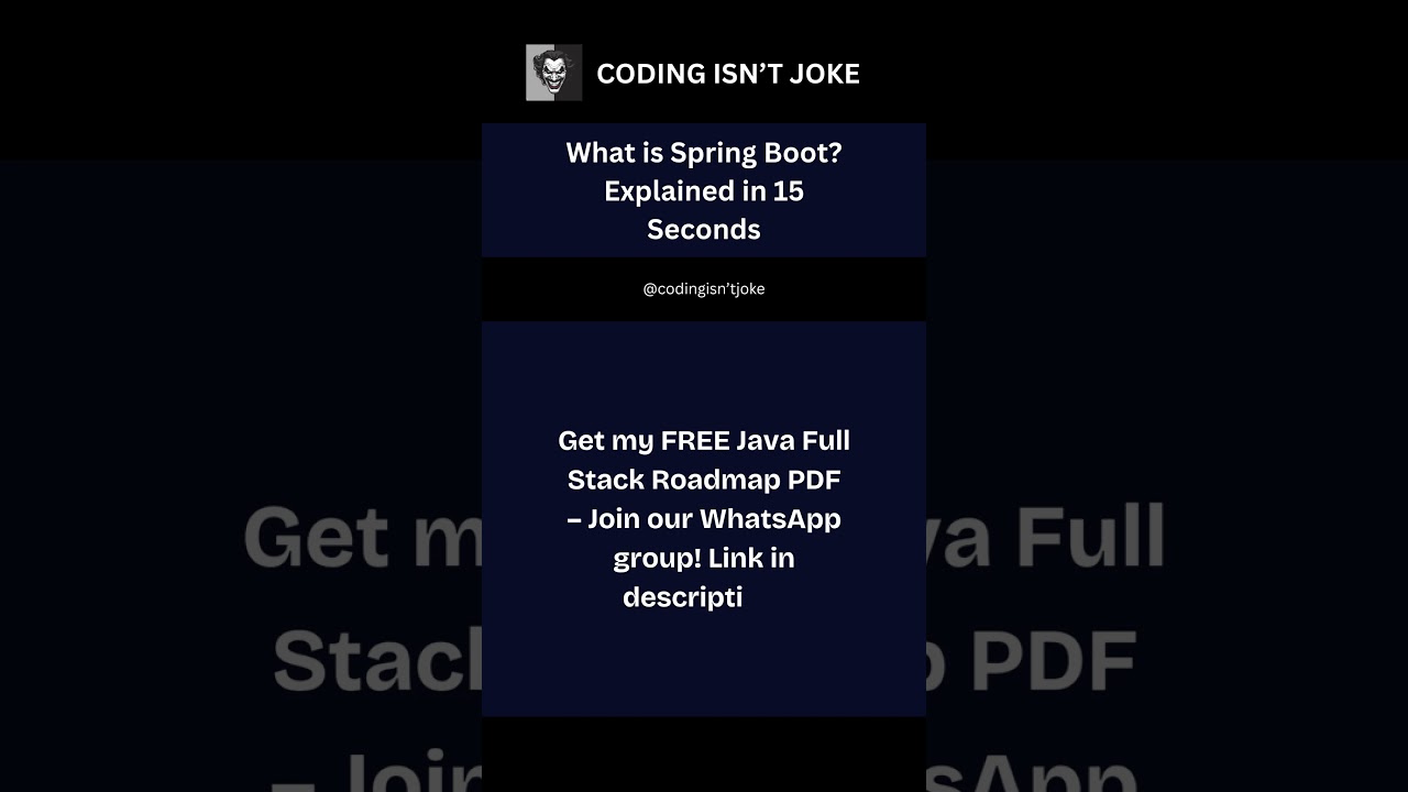Spring Boot in 15 Seconds 🚀 | Free Cheat Sheet 🎁 | Must Watch!