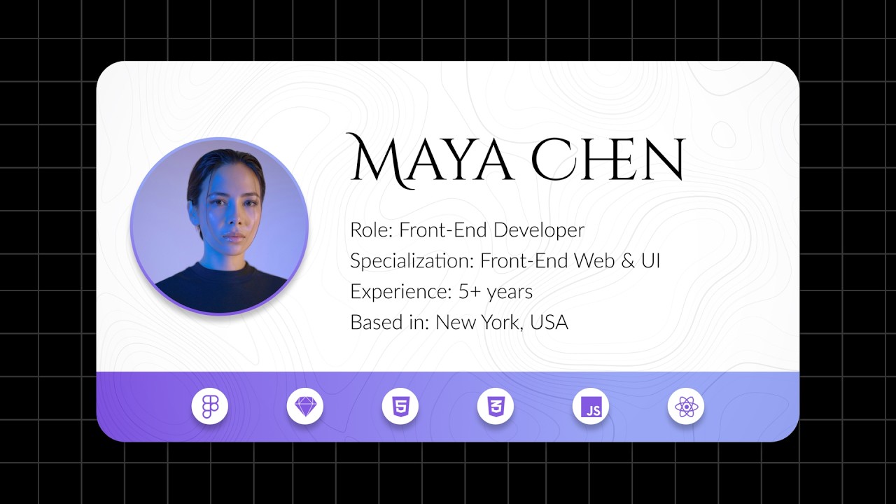 Responsive Profile Card UI | HTML & CSS
