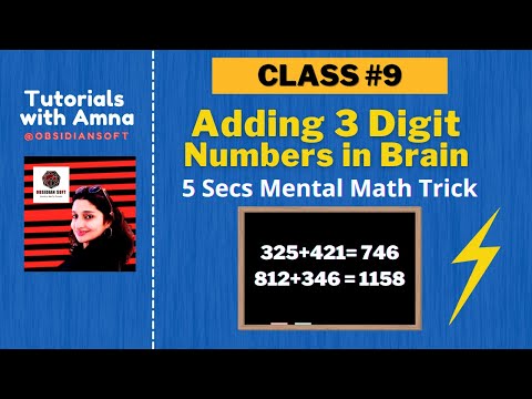 Adding Three Digit Numbers Video Lecture - Mental Maths - Class 1