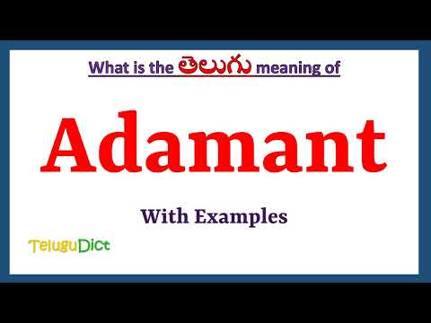 Adamant Meaning in Telugu | Adamant in Telugu | Adamant in Telugu Dictionary |