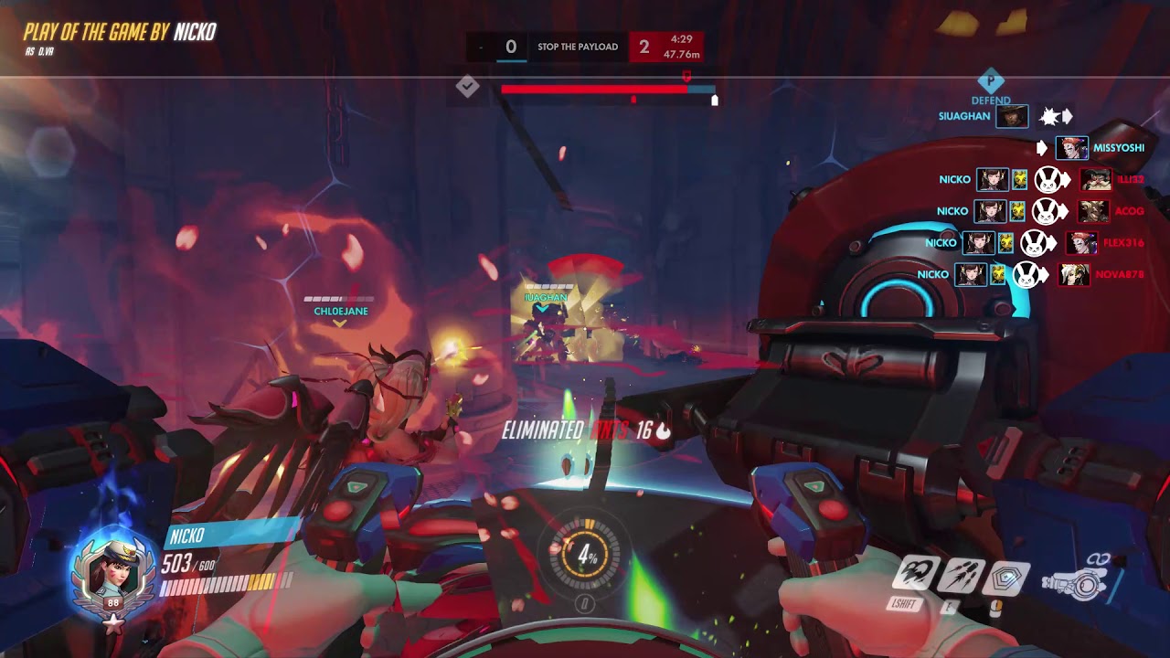 D.VA | Ultimate Quintuple Kill | Team Kill | Kings Row