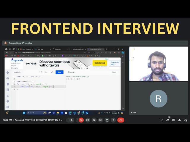 Insights From A Front End Developer Interview Reactjs Javascript And More Galaxyai