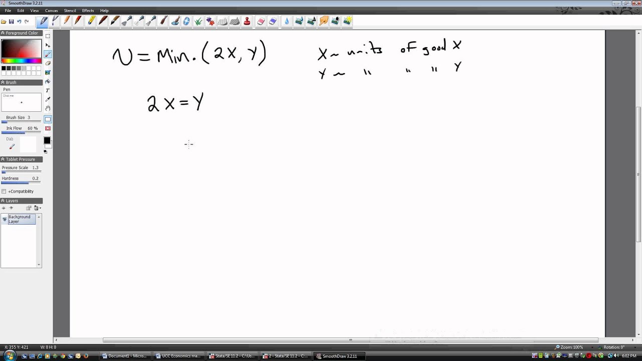 Utility Maximization: Fixed Proportions (Perfect Complements)
