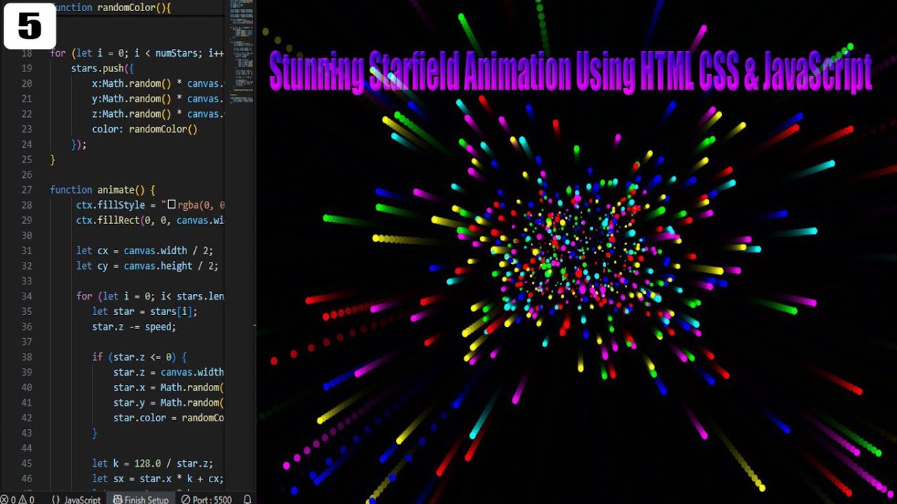 Stunning Starfield Animation Using HTML CSS & JavaScript ✨ | Space Background Effect