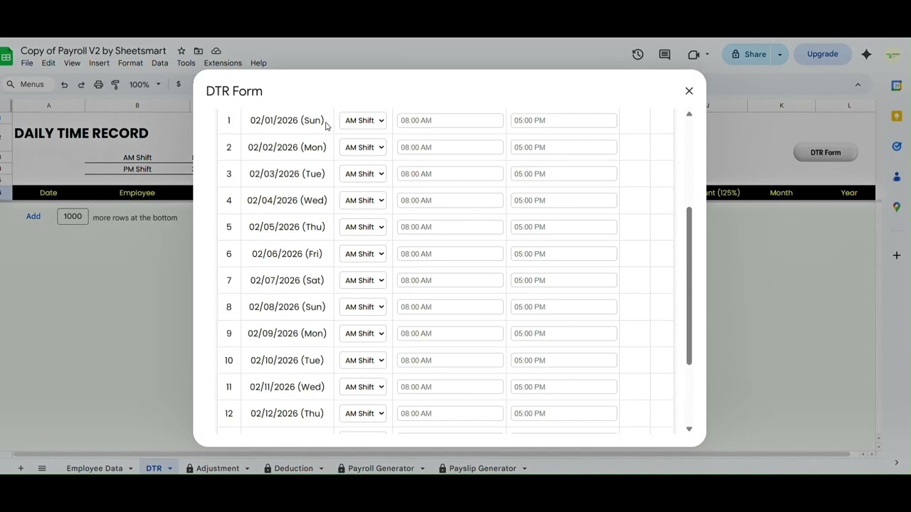 How to use Payroll Google Sheet Template by sheetsmart (Full tutorial)