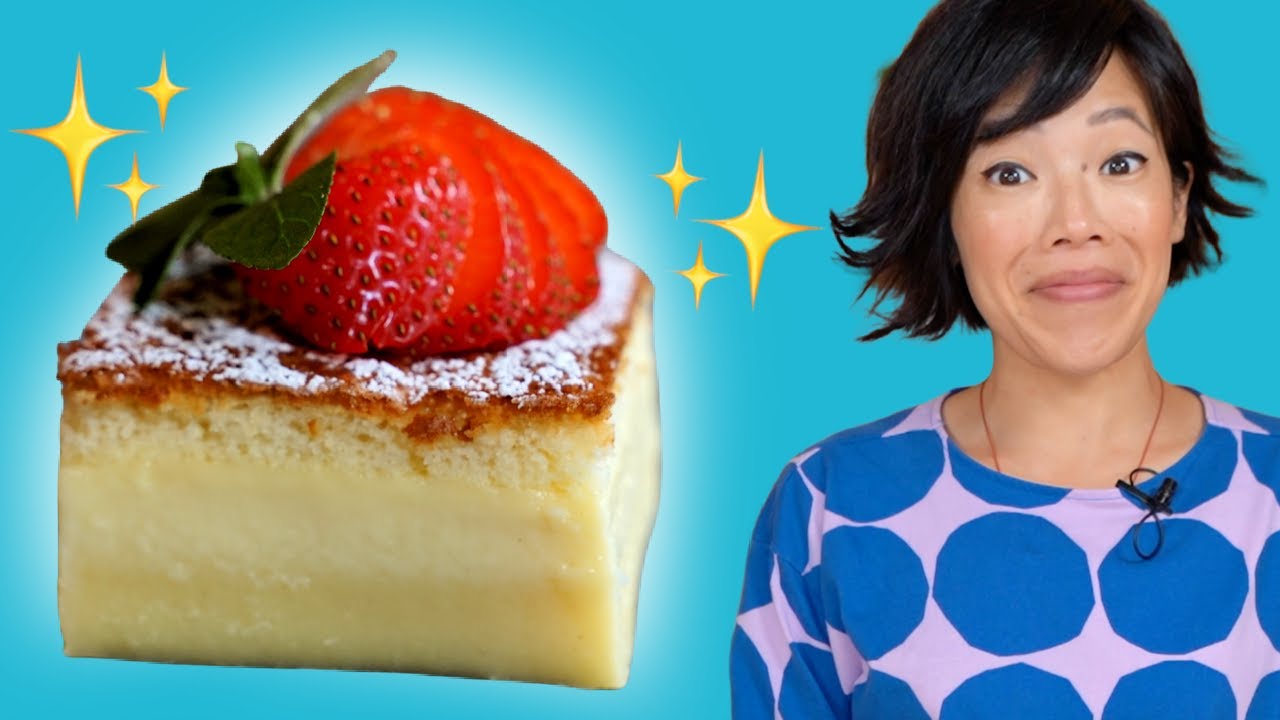 6-ingredient MAGIC Custard Cake -- 1 Batter turns into to 3 Layers when baked