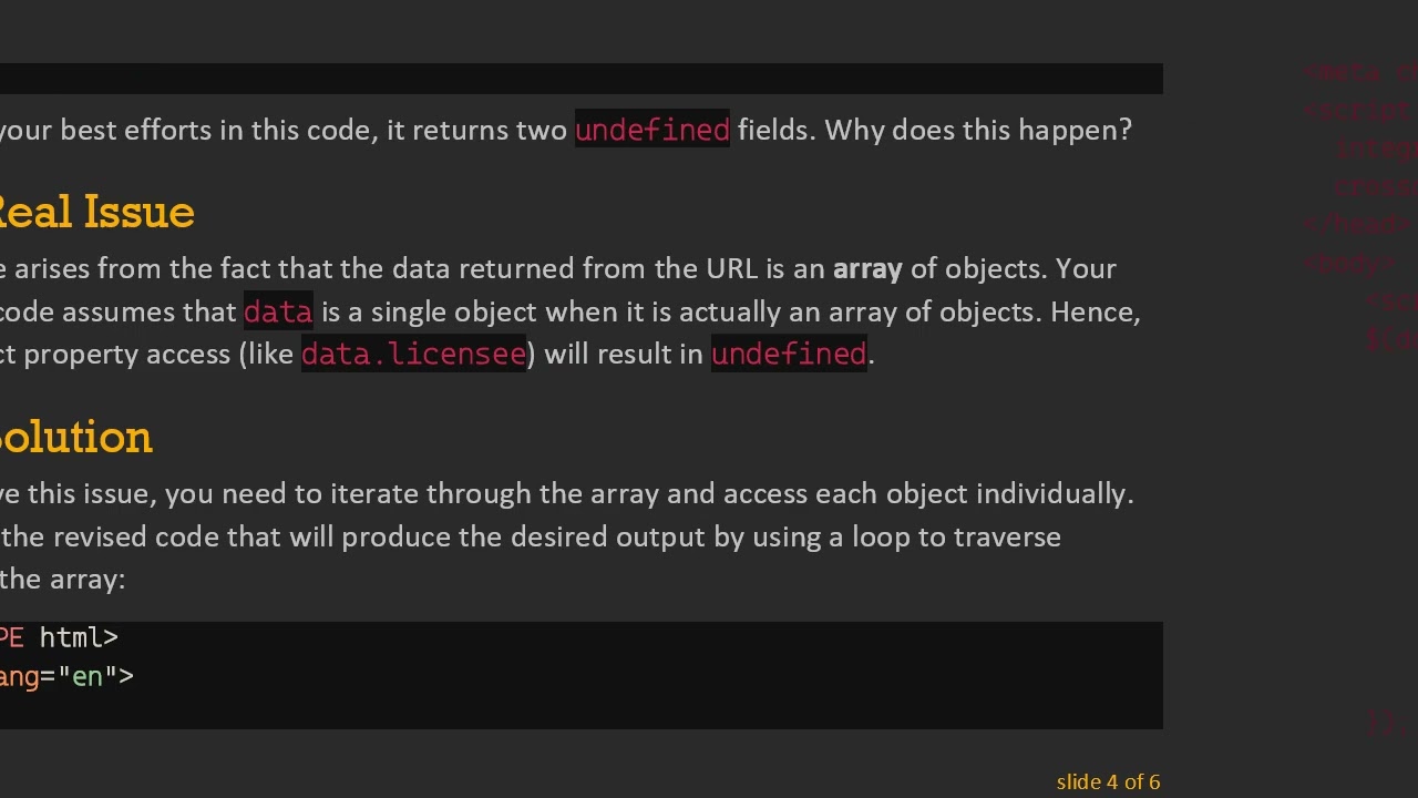 Solving the undefined Issue When Reading JSON with jQuery