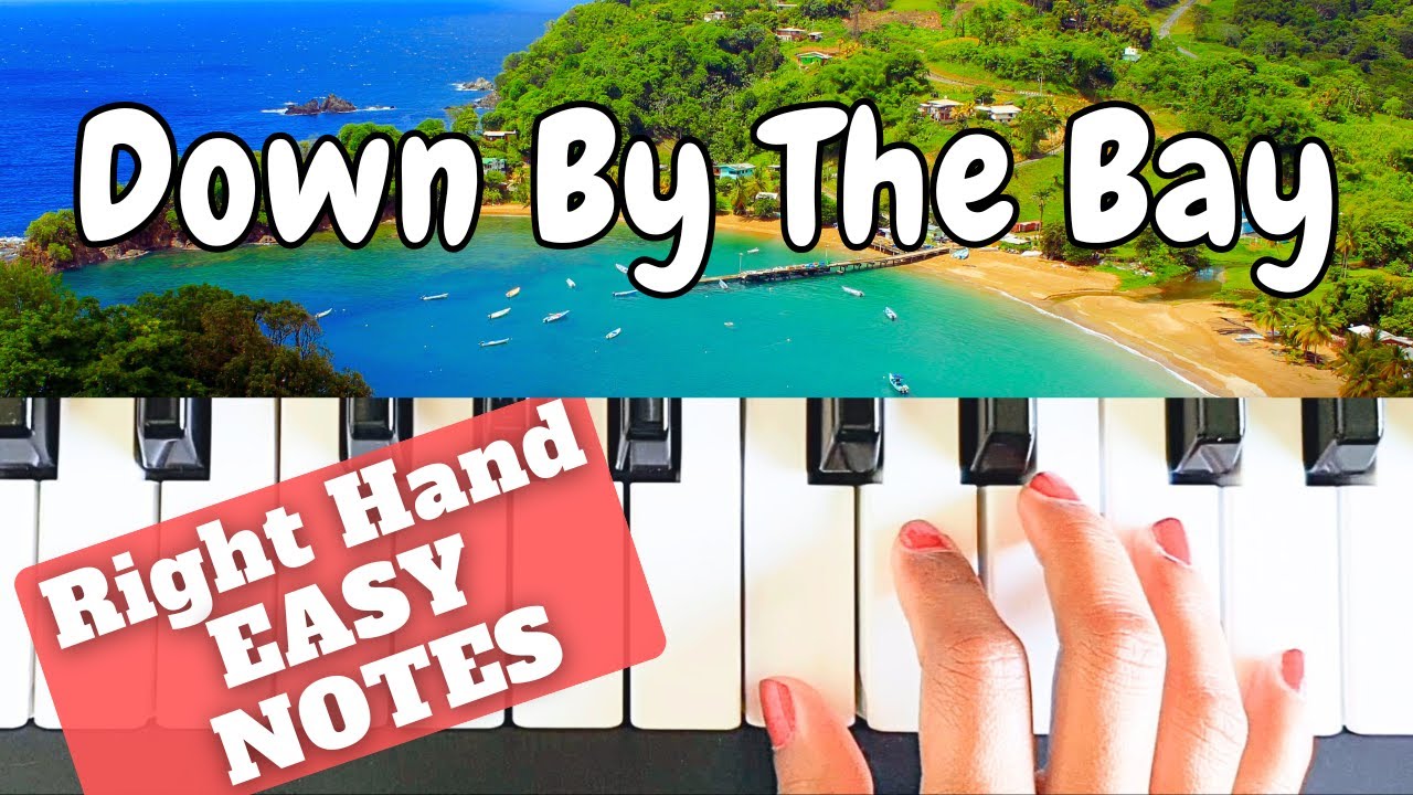 Down By The Bay - Raffi | Right hand Piano tutorial | EASY | Beginner |NOTES|  + Slow