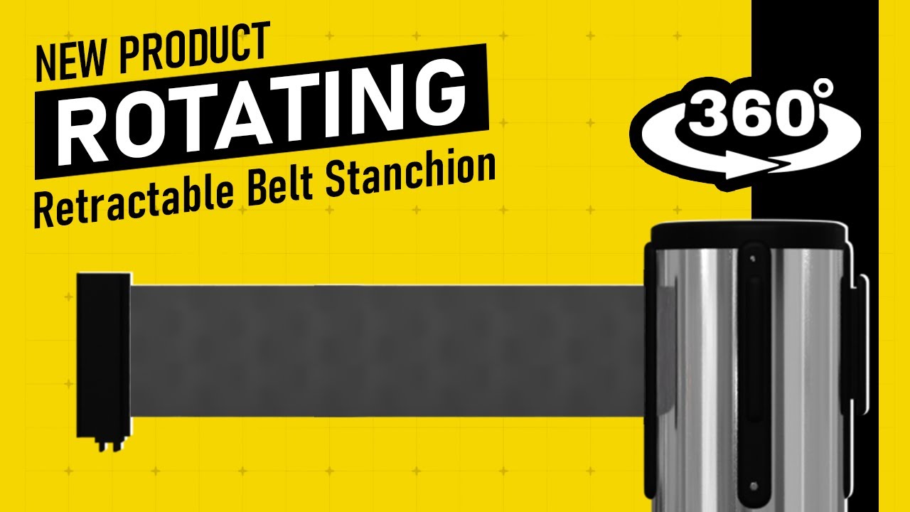Rotating Retractable Belt Stanchion | Queue Solutions