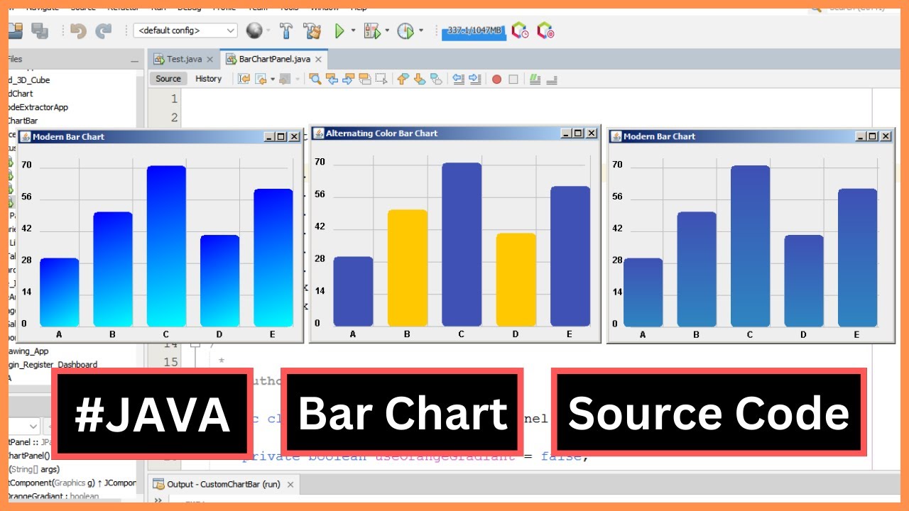 Java Project Tutorial - How To Create a Bar Chart In Java Using Graphics In NetBeans [With Code]