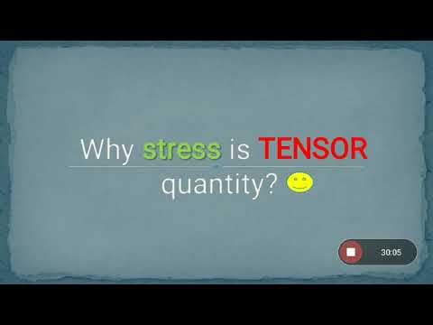 Why stress is tensor quantity? Video Lecture - Class 11