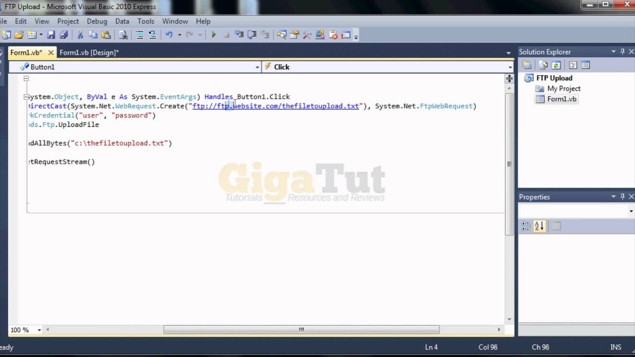 [VB.NET] Uploading via FTP with Visual Basic