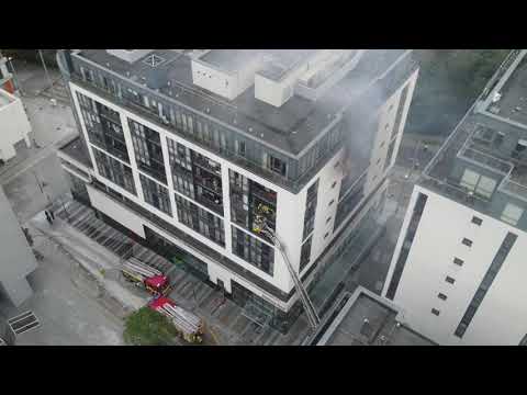 Incredible footage shows fearless firefighters rescuing man from Dublin ...