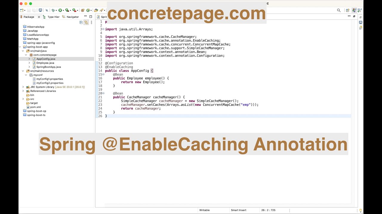Spring @EnableCaching Annotation