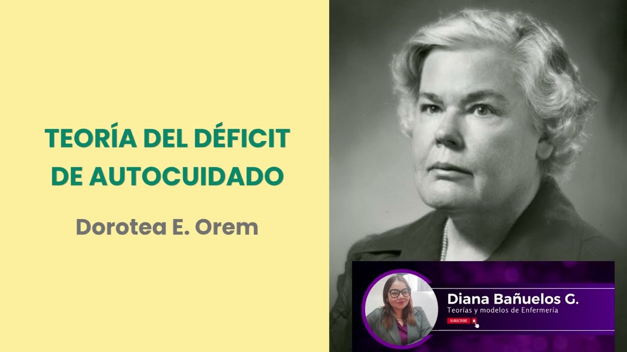 DOROTHEA OREM: TEORÍA DEL DÉFICIT DE AUTOCUIDADO (ENFERMERÍA)