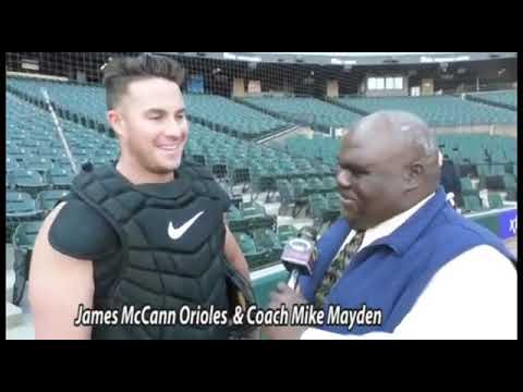 James McCann Orioles & Coach Mike Mayden