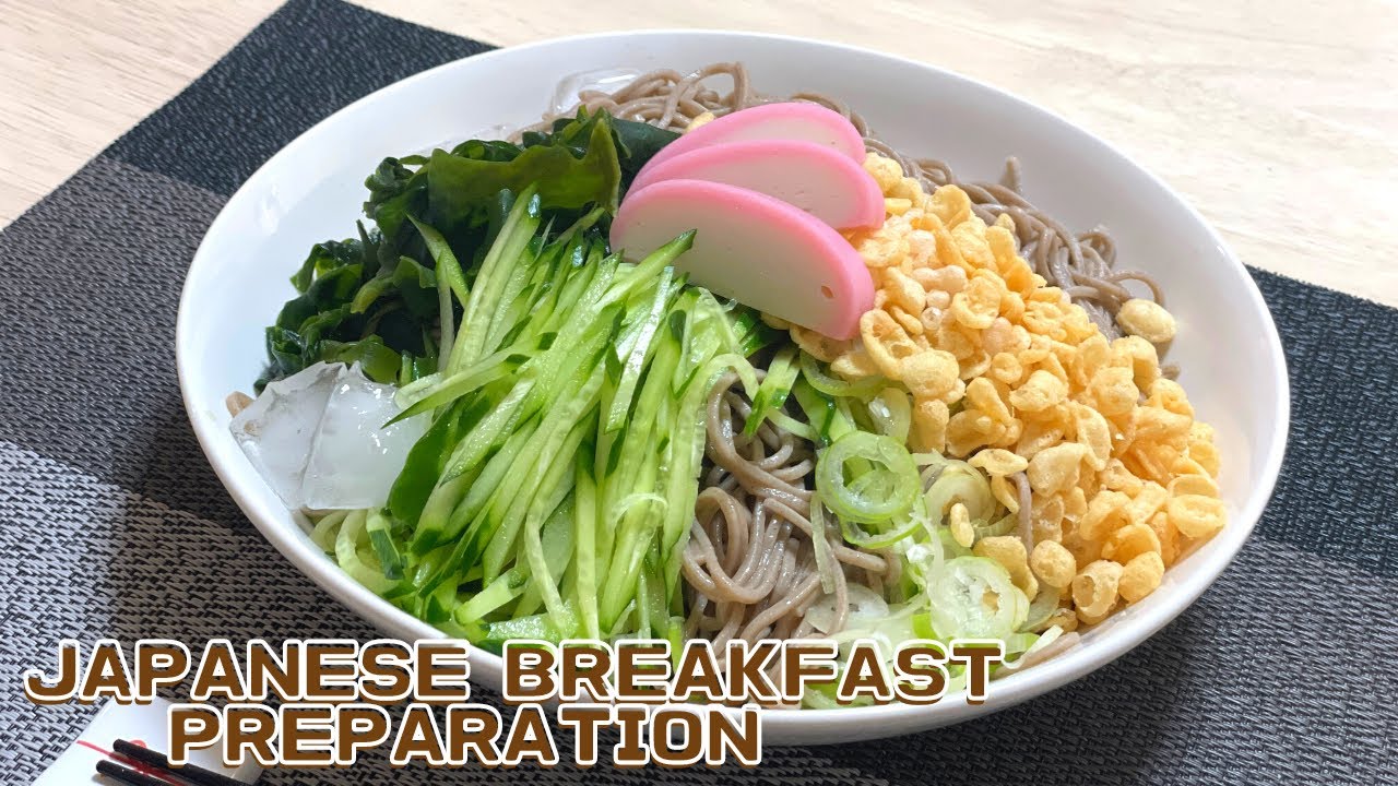 【Japanese soba】Japanese breakfast preparation【cold tanuki soba】