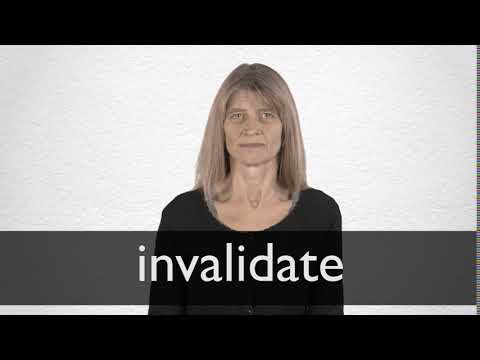 INVALIDATE - Meaning & Translations | Collins English Dictionary