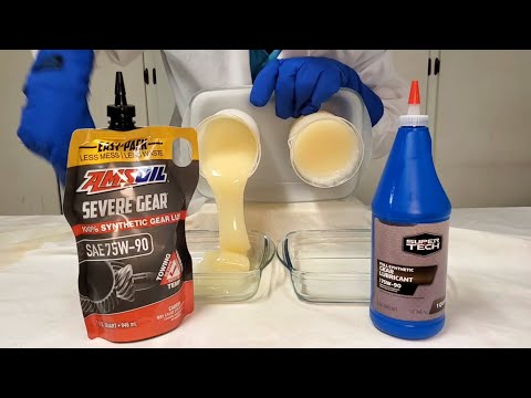 AMSOIL Vs Super Tech 75W-90 Full Synthetic Gear Oil Cold Flow Test