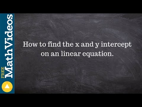How to find the x and y intercept on an linear equation