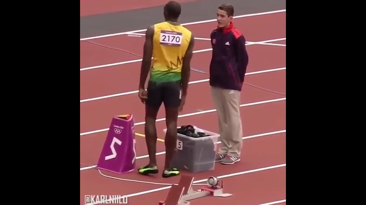 Usain Bolt, what a legend  You can tell a lot about a person from the way they treat support staff