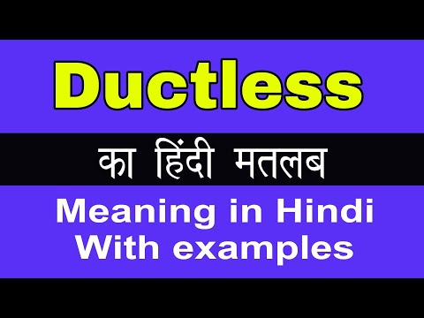 Ductless Meaning in Hindi/Ductless का अर्थ या मतलब क्या होता है