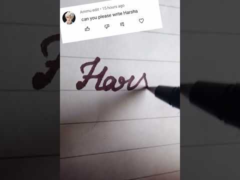 Harsha name in cursive writing #cursive#writing#harsha#khushicursivewriting#short