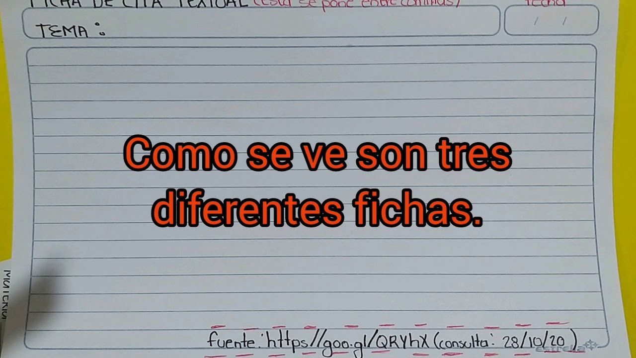 Como hacer y llenar fichas de trabajo