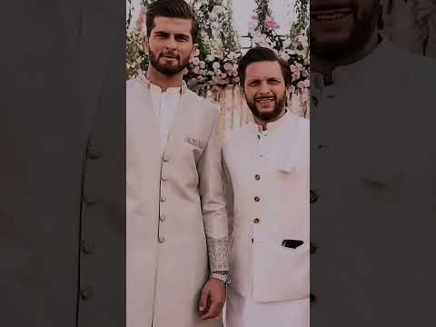 Shahid afridi daughter and shaheen shah afridi .wedding pics