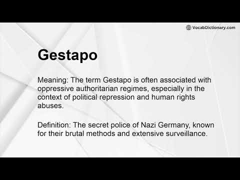 Gestapo Meaning