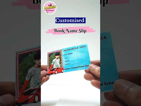 Customised Book Name Slip Stickers | Book Labels | Notebook Sticker for kids #backtoschool #sticker