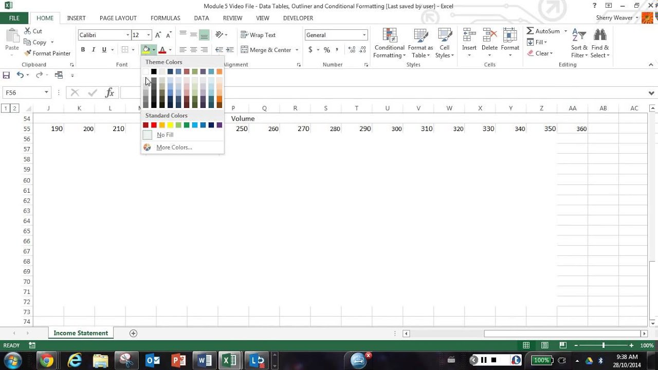 Module 5 Two-way Data Table & Conditional Formatting