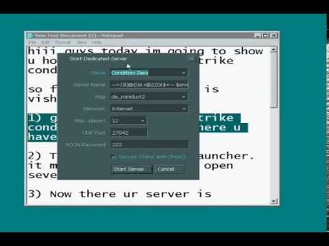How to make counter strike condition zero server