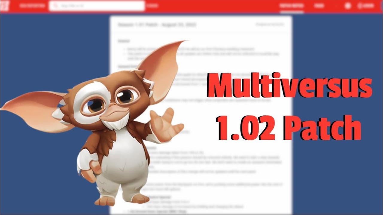 Multiversus 1.02 Patch Notes