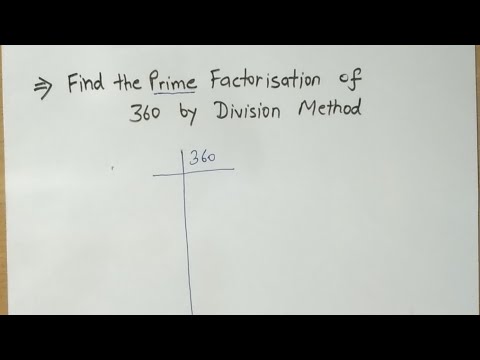 Prime factors of 360 |how to find prime factors|prime factors by division method #poonamstudycentre