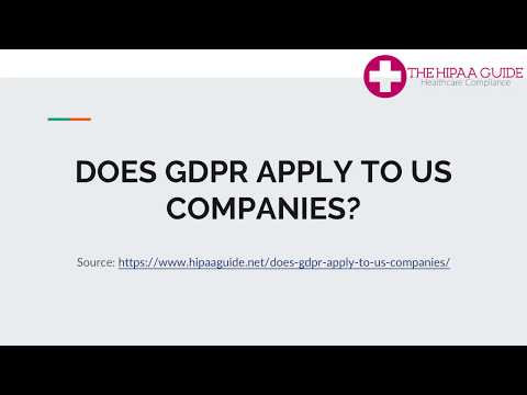 Does GDPR apply to US companies