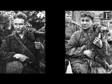 Original photo of german soldier with MG34 reconstructed
