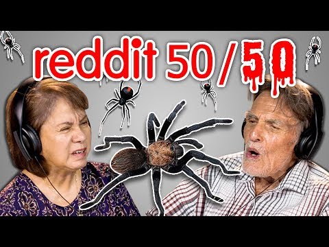 ELDERS REACT TO REDDIT 50/50 CHALLENGE (Spider Nightmare and Eye Surgery!)