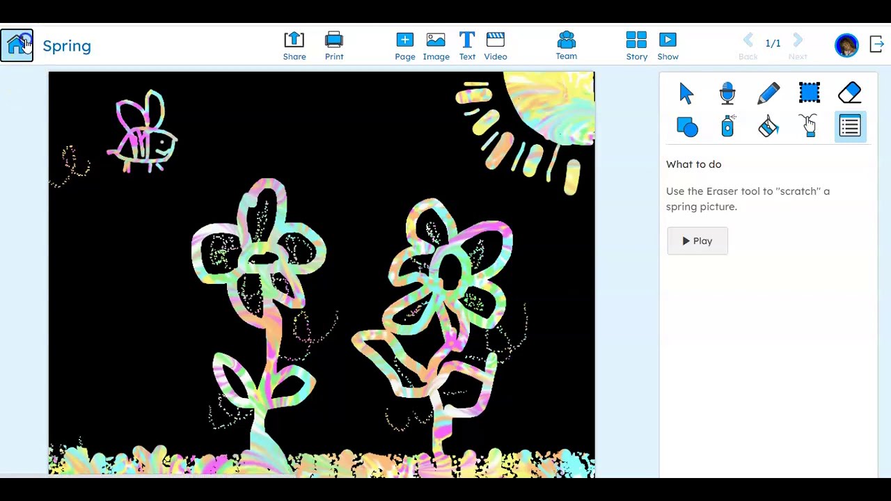 Creating Scratch Art in Wixie
