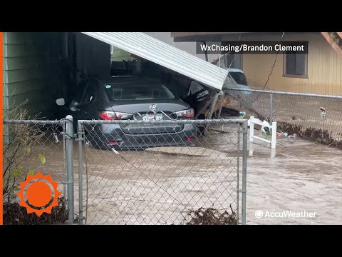 Homes collapse due to catastrophic flooding in California | AccuWeather