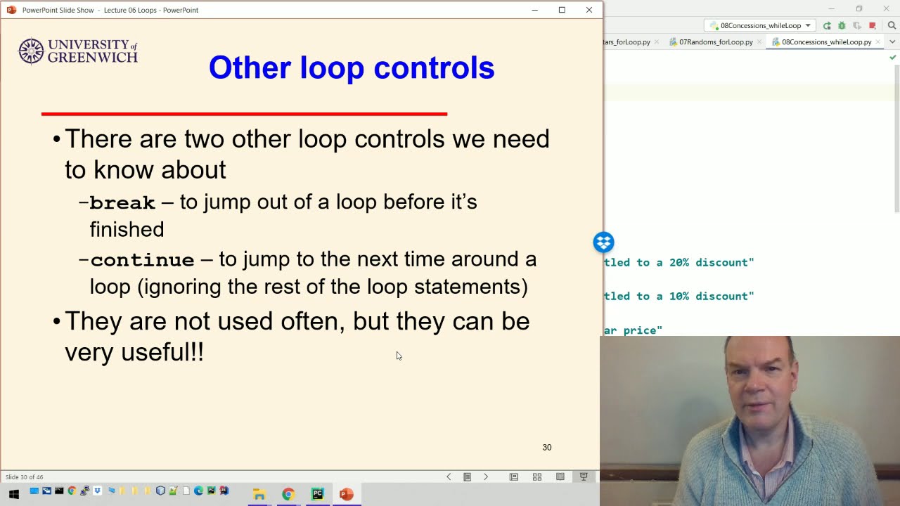 Python 06-7: Loops - Controls: break & continue