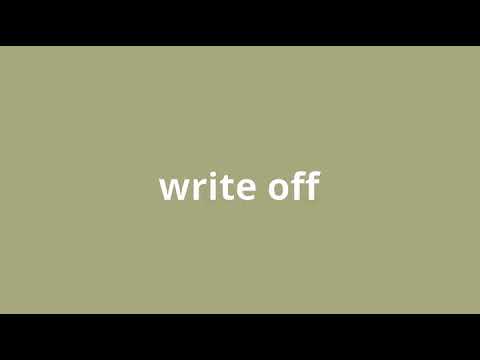 what is the meaning of write off