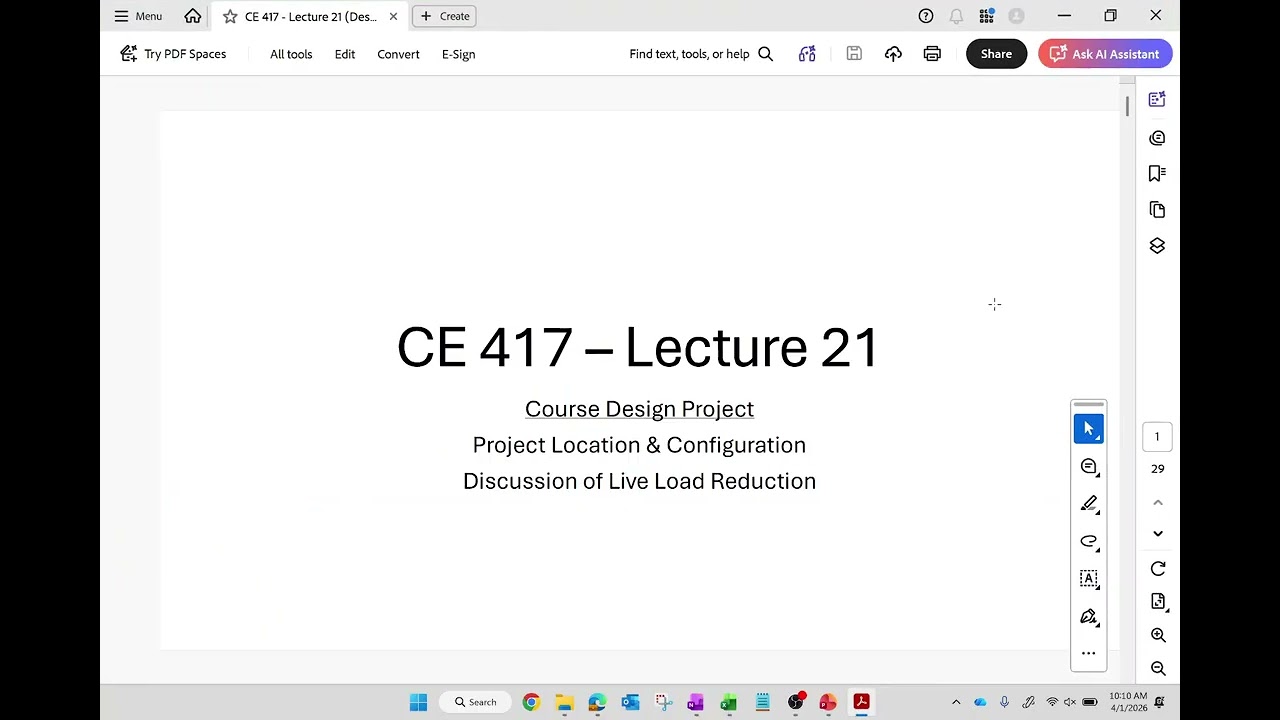 CE 417 Lecture 30:  Exam 2 Review (2026.04.01)